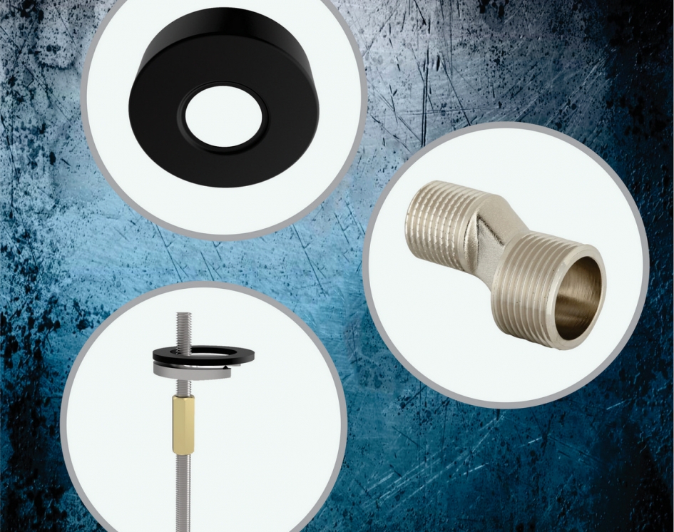 Eccentrics, rosettes, and fixing elements | Blitz - Bathroom, sanitary ...